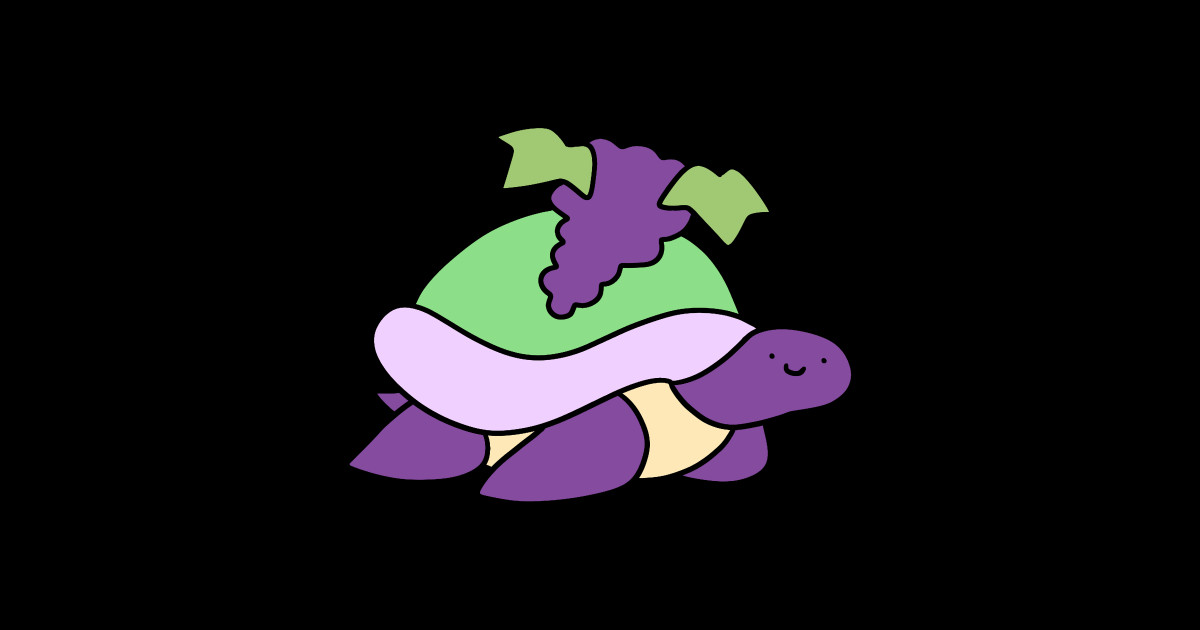 Grape Turtle - Turtle - Sticker | TeePublic