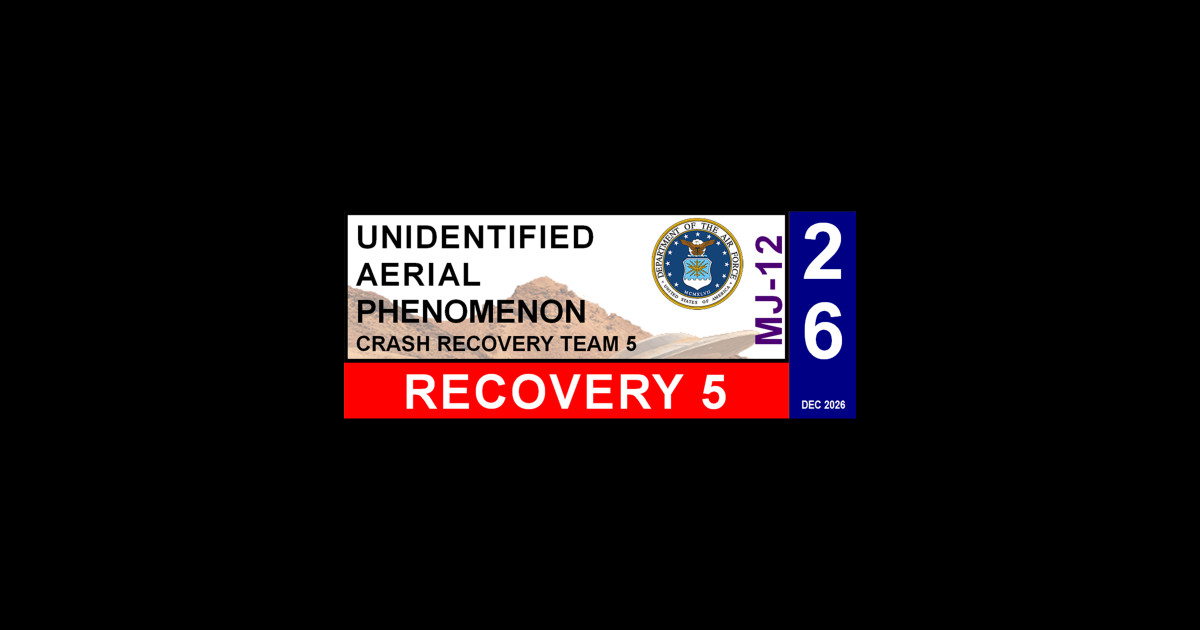 2026 UAP Recovery Vehicle Access Permit - Flying Saucers - Sticker ...