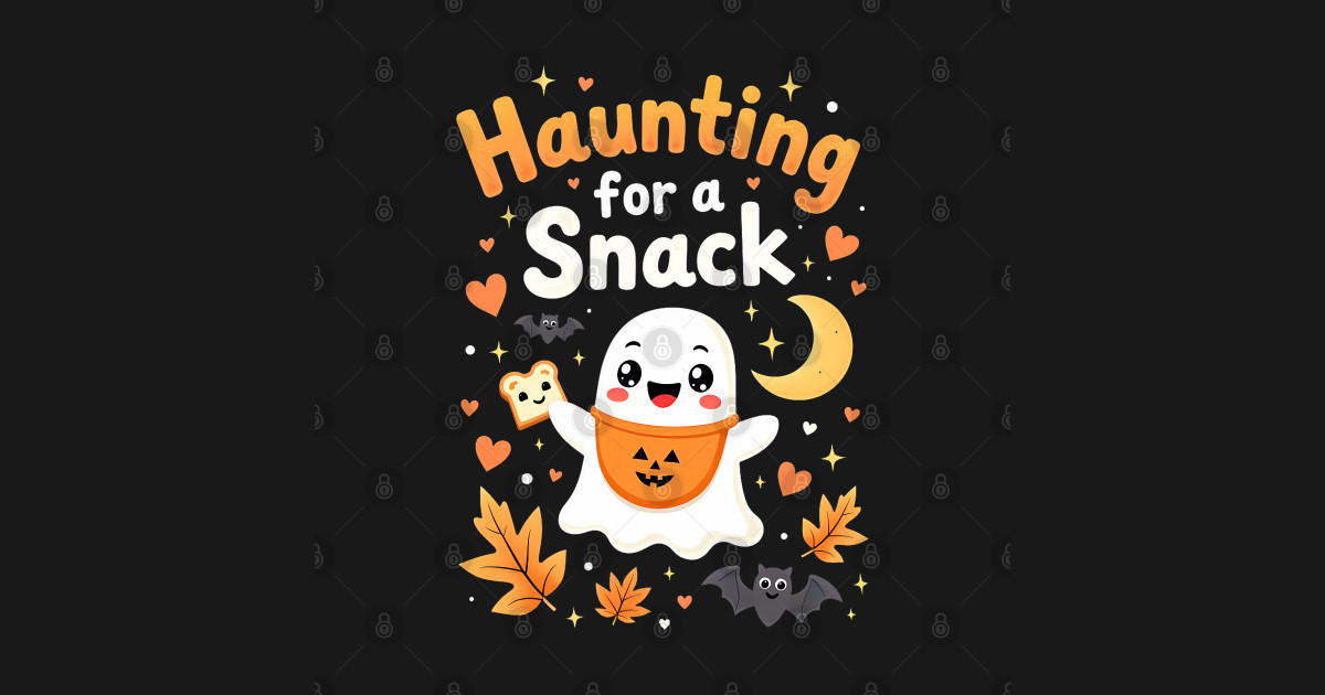 Haunting for Snack Cute Boo Eating French Toast Halloween Design ...