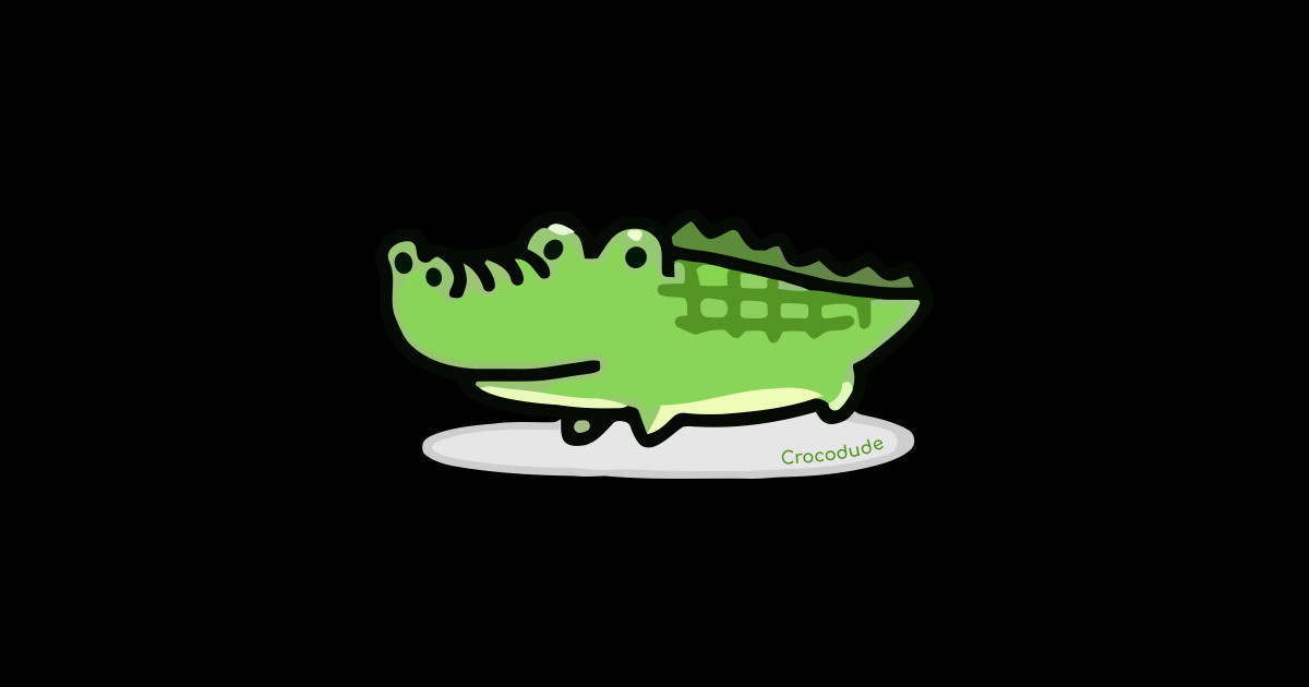 Green chibi cute alligator - Crocodile - Posters and Art Prints | TeePublic