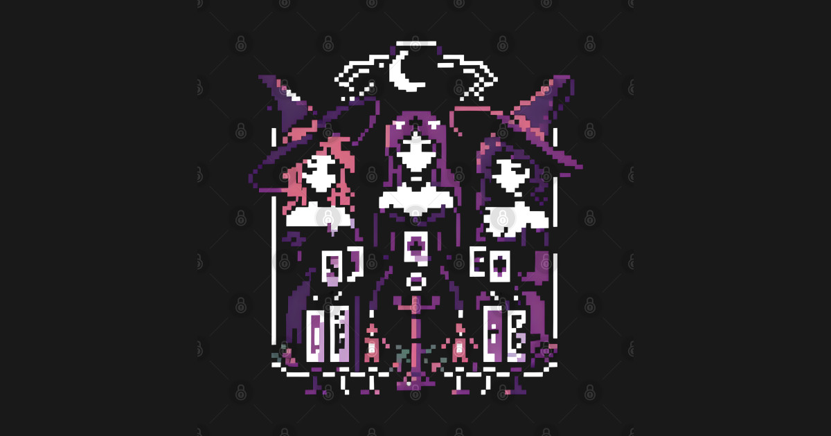 pixelated witch - Pixelated - T-Shirt | TeePublic