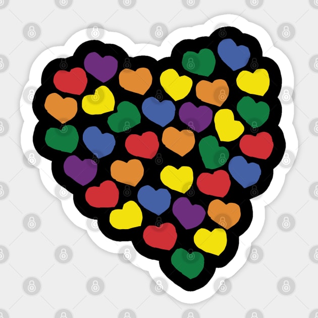 Rainbow Heart Valentine - Valentines Day - Sticker | TeePublic