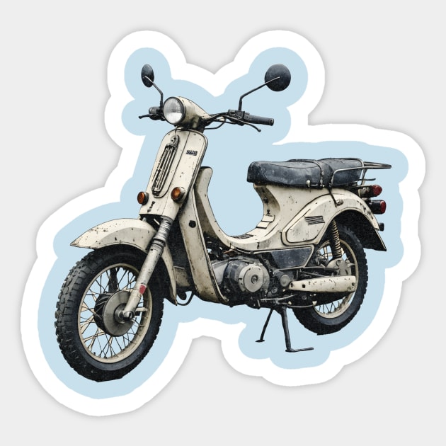 Vintage Moped Vibes - Moped - Sticker | TeePublic