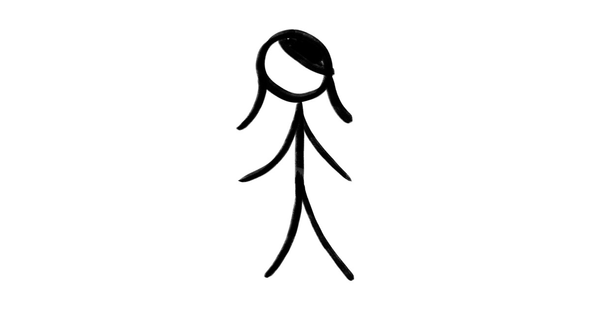 Stick figure hand drawn in a simple design - Stick Figure - Sticker ...