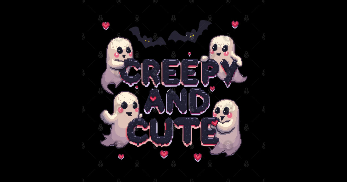 Goth Pixel - CREEPY AND CUTE - Goth Pixel Art - Sticker | TeePublic