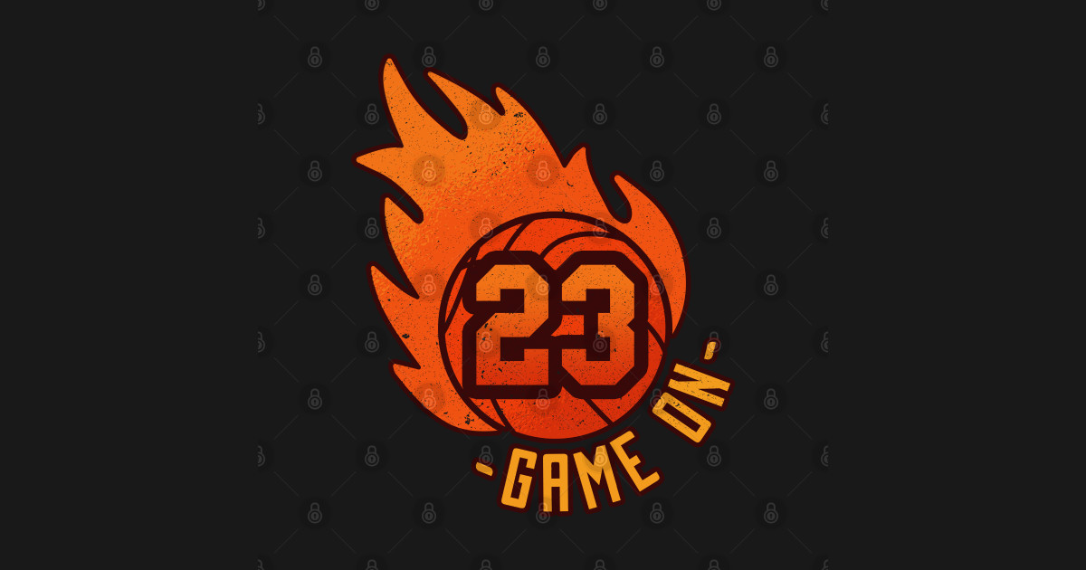 Athlete Ball Fire Game Sport Number 23 Basketball - Basketball - T ...