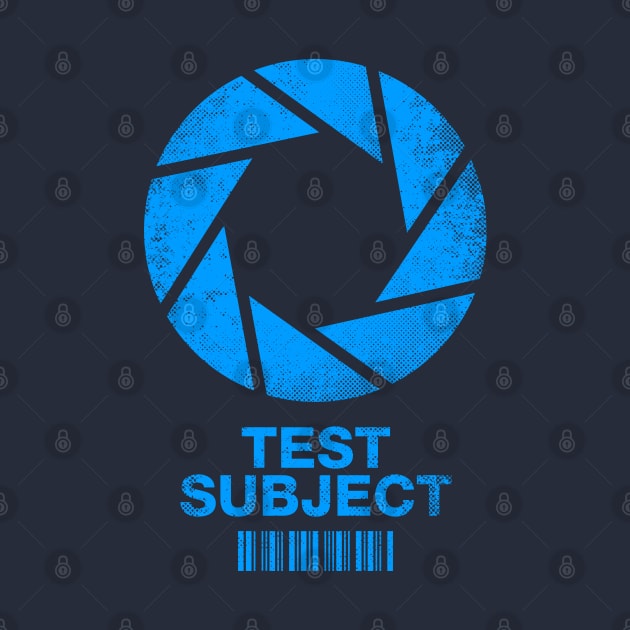 Aperture Science Test Subject -blue- Portal 2 - T-Shirt | TeePublic