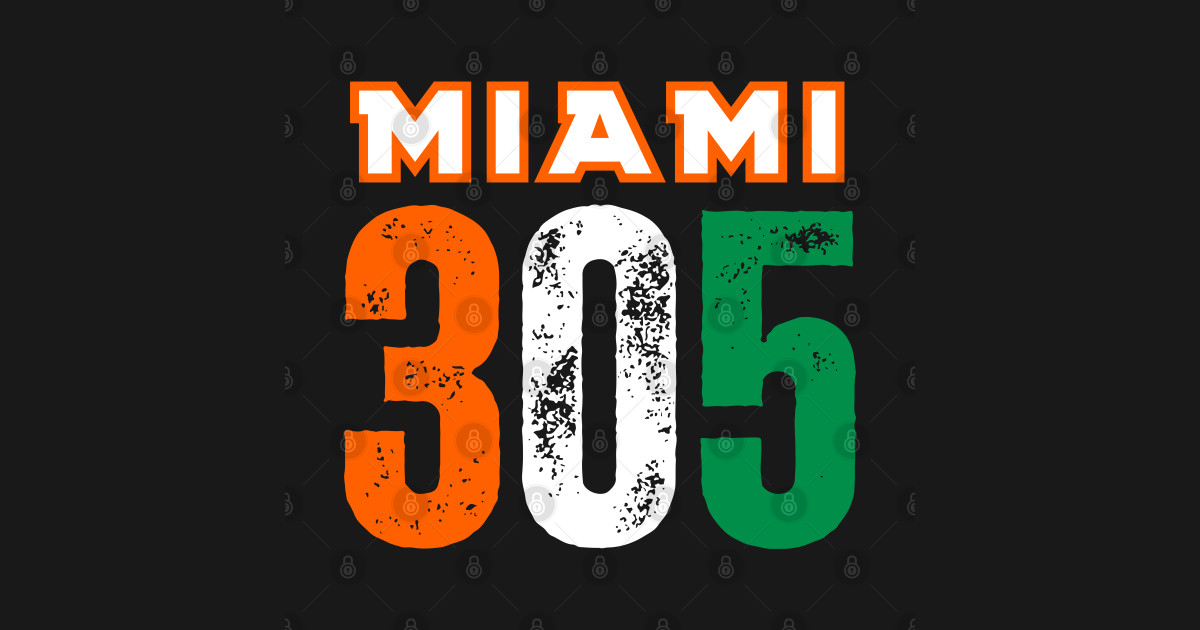 Miami-Hurricanes-305 - Miami Hurricanes - T-Shirt | TeePublic