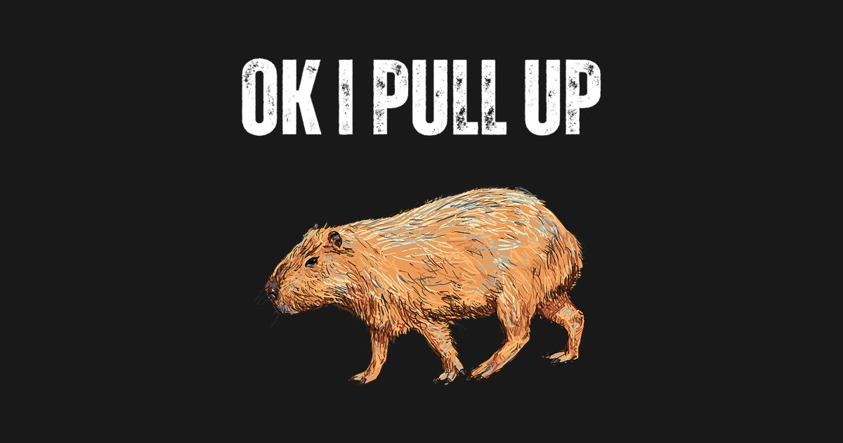 Ok I Pull Up Capybara Capybara Meme Ok I Pull Up - Capybara - T-Shirt ...