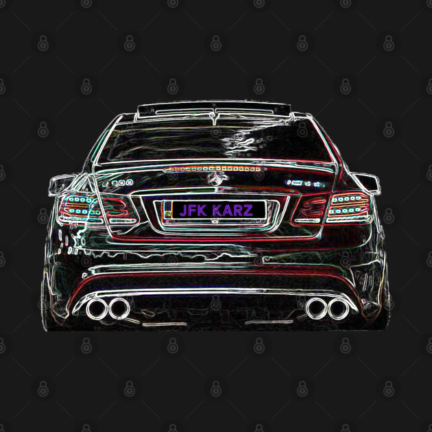 Mercedes E Class AMG Car Rear End - Mercedes Amg - T-Shirt | TeePublic