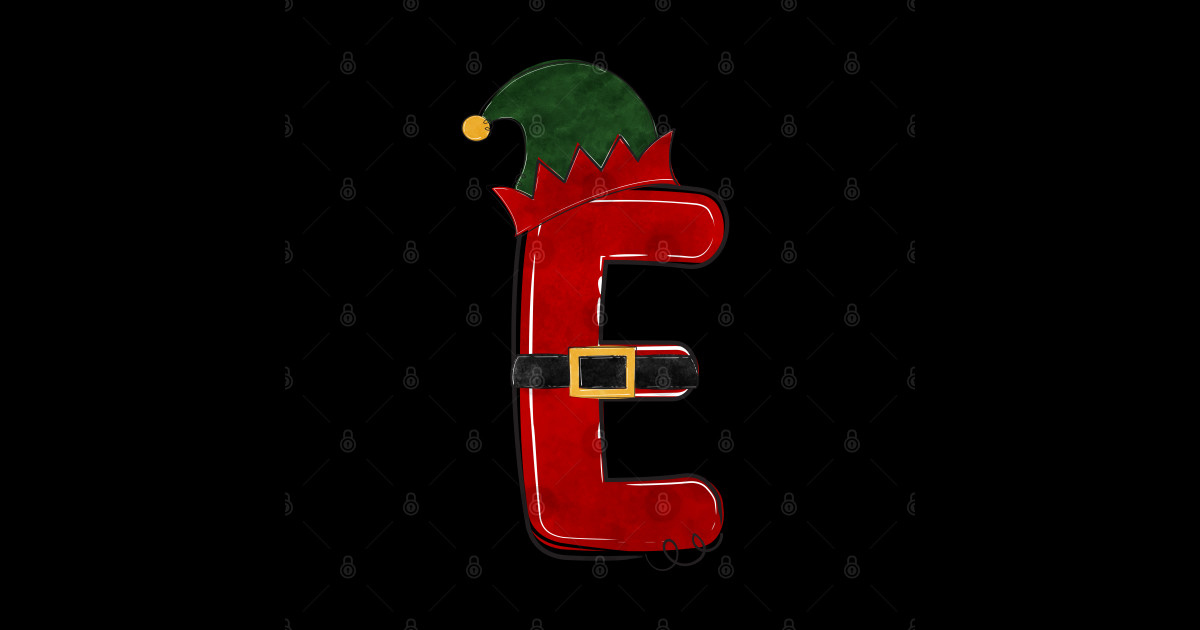 Letter E - Christmas Letter - Letter E Gift - Sticker | TeePublic