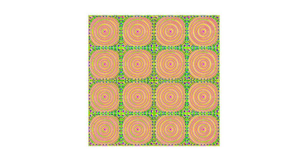 Geometric Colourful Psychedelic ripple pattern - Rainbow - T-Shirt ...