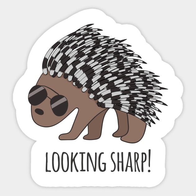 Looking Sharp- Porcupine - Porcupine - Sticker | TeePublic