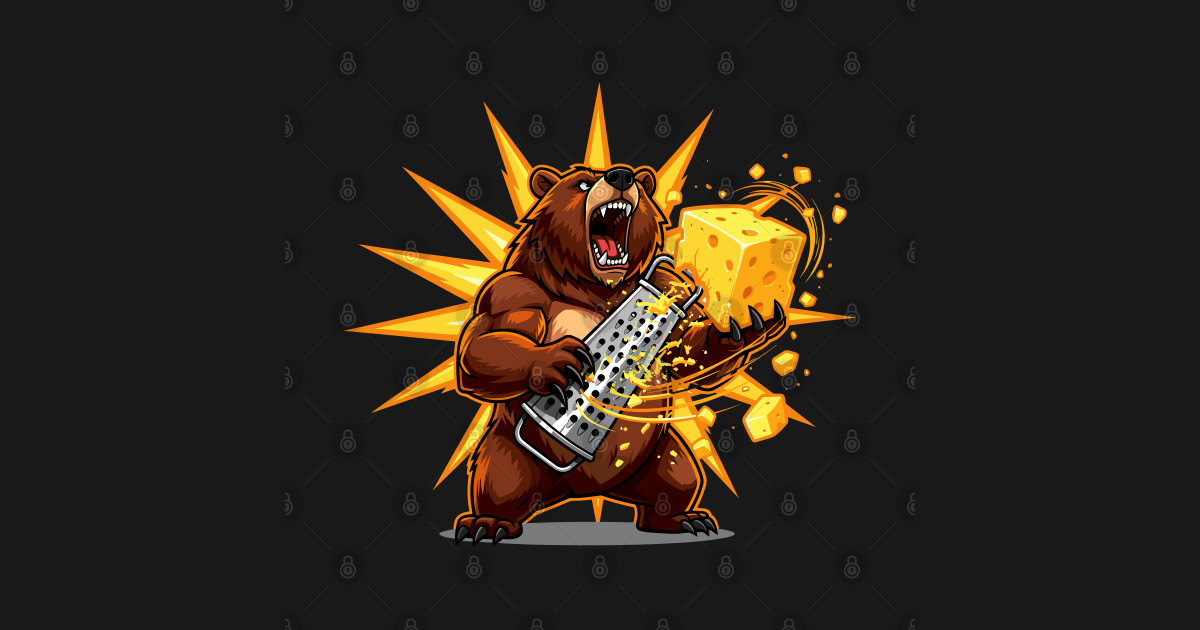 Angry Bear Grating Cheese Grater Hater - Grating Cheese Grater Hater ...