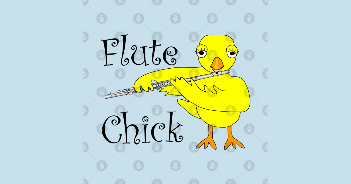 Flute Chick Text - Flute - T-Shirt | TeePublic