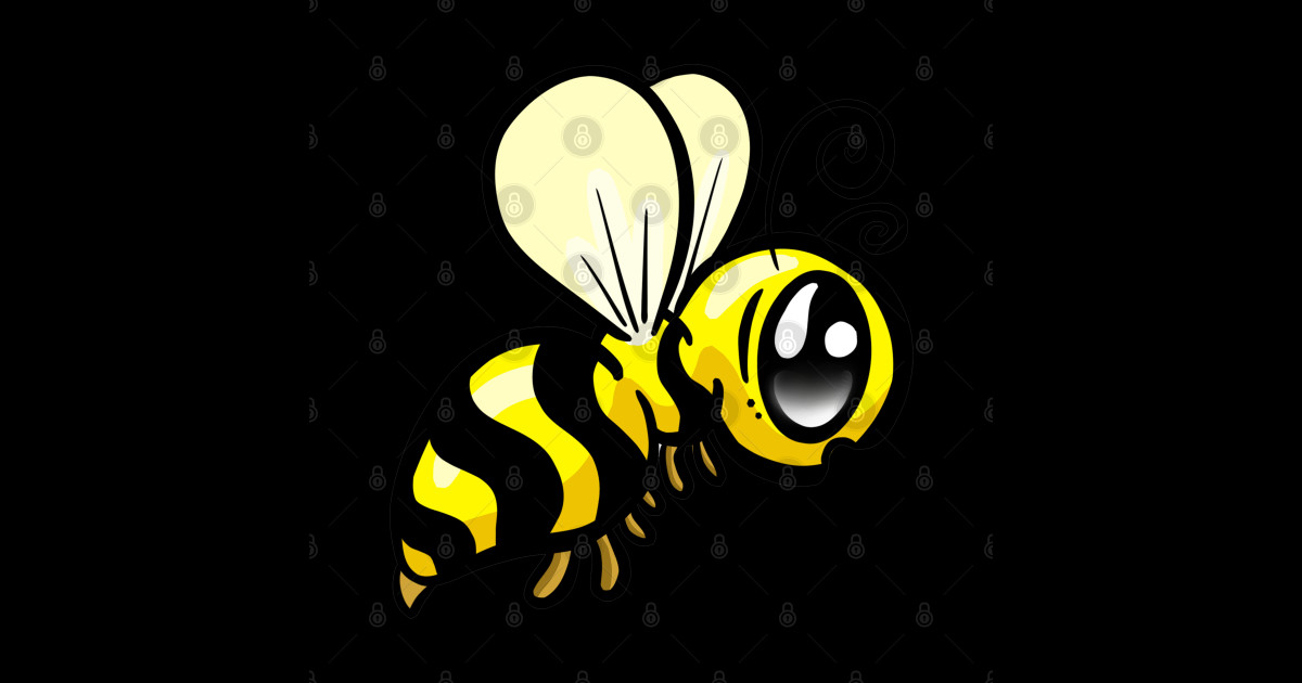 Cute Little Wasp Cartoon Logo Illustration - Wasp - Sticker | TeePublic