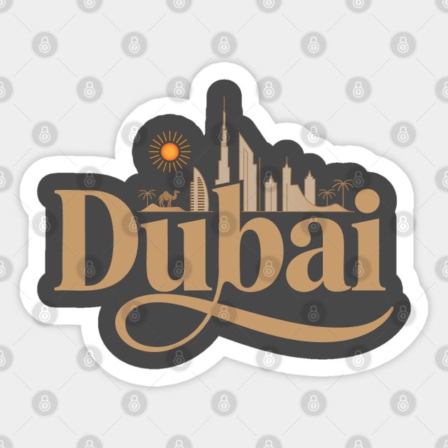 Dubai United Arab Emirates - Dubai - Sticker | TeePublic
