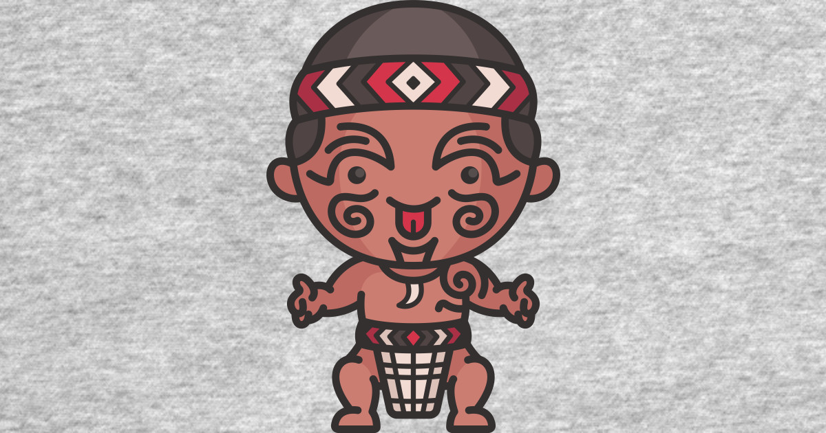 Cute Traditional Maori Cartoon - Maori - T-Shirt | TeePublic
