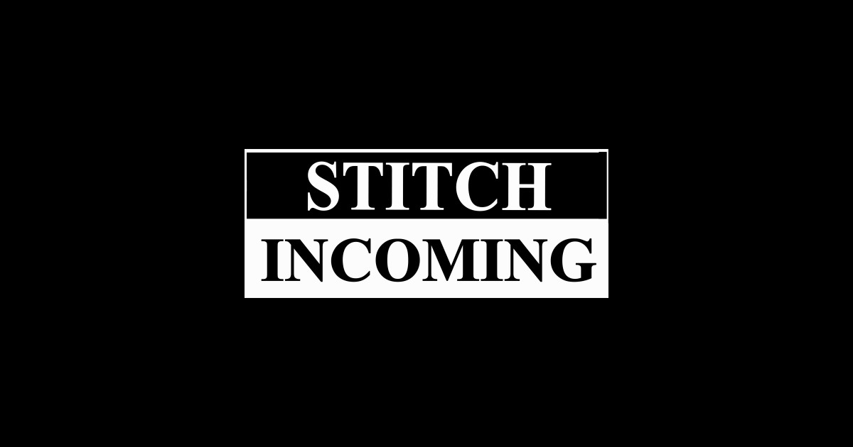 stitch incoming - Influencer - Sticker | TeePublic
