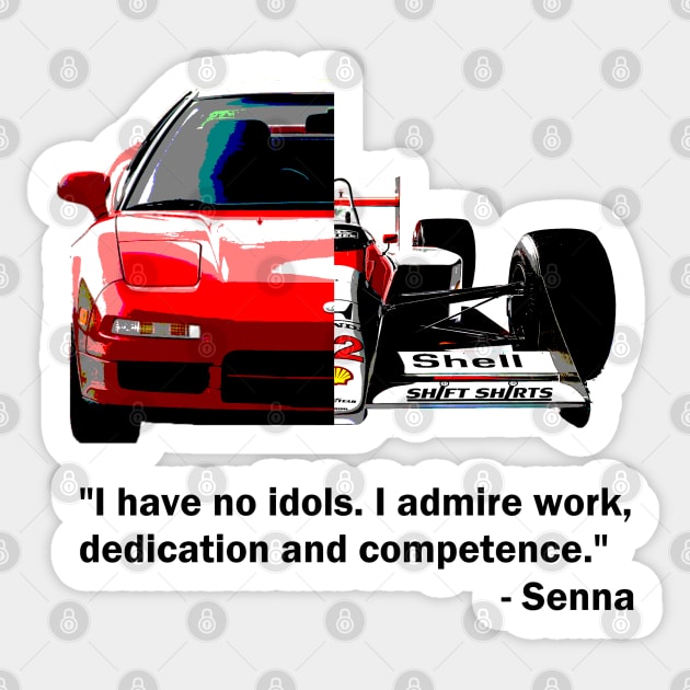 Shift Shirts Senna - F1 Inspired - Shift - Sticker | TeePublic
