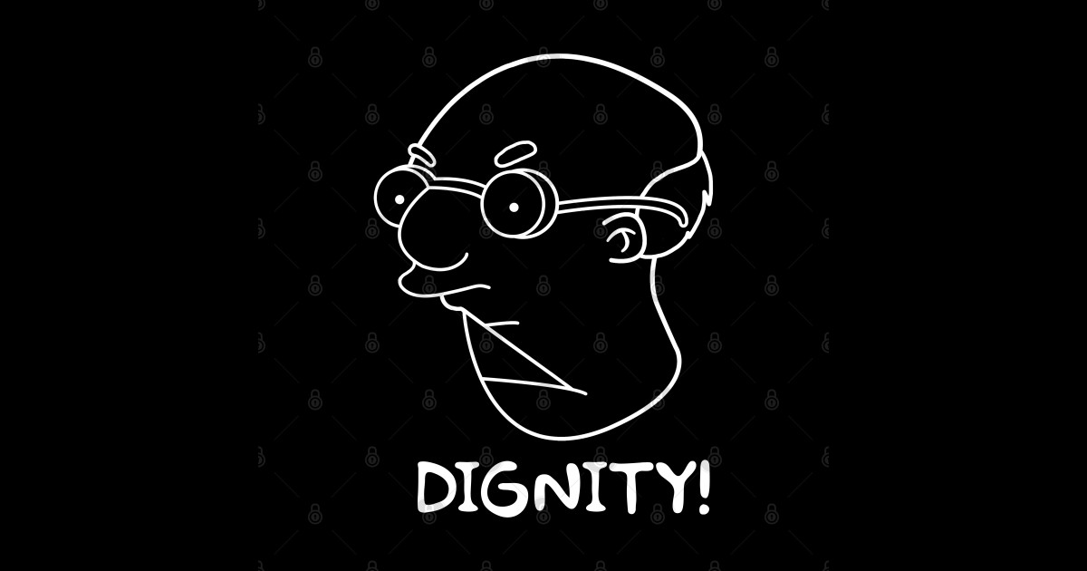Dignity Kirk - Black - Simpsons - T-Shirt | TeePublic
