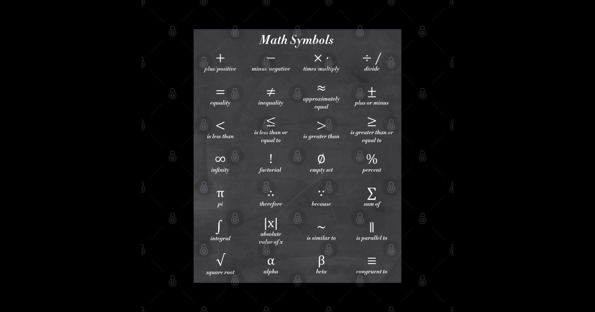 Math Symbols - Maths Symbols - Sticker | TeePublic