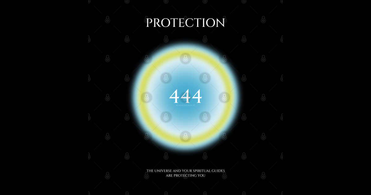 Angel Numbers Protection 444 - Angel Numbers - Sticker | TeePublic