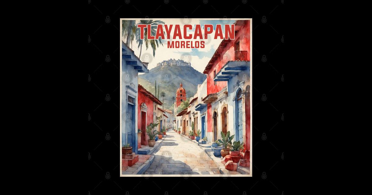 Tlayacapan Morelos Mexico Vintage Tourism Travel - Mexico - Sticker ...