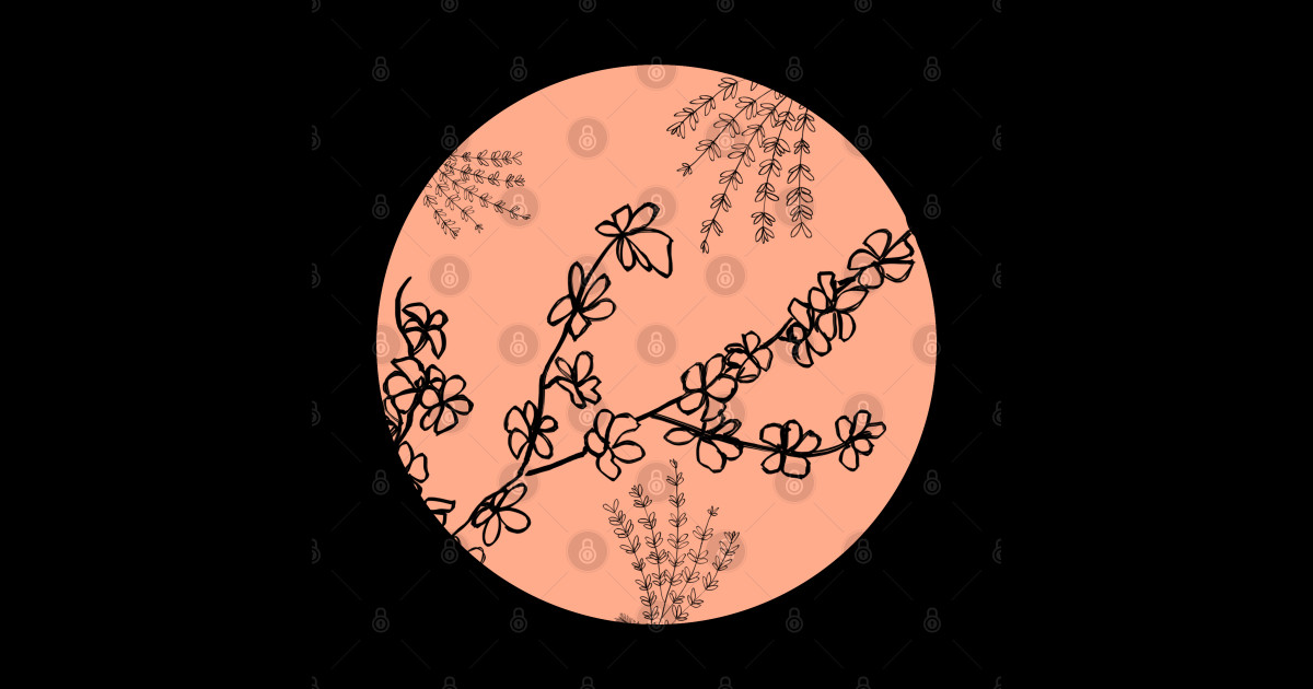 Pretty Peach Flower - Flower - Sticker | TeePublic