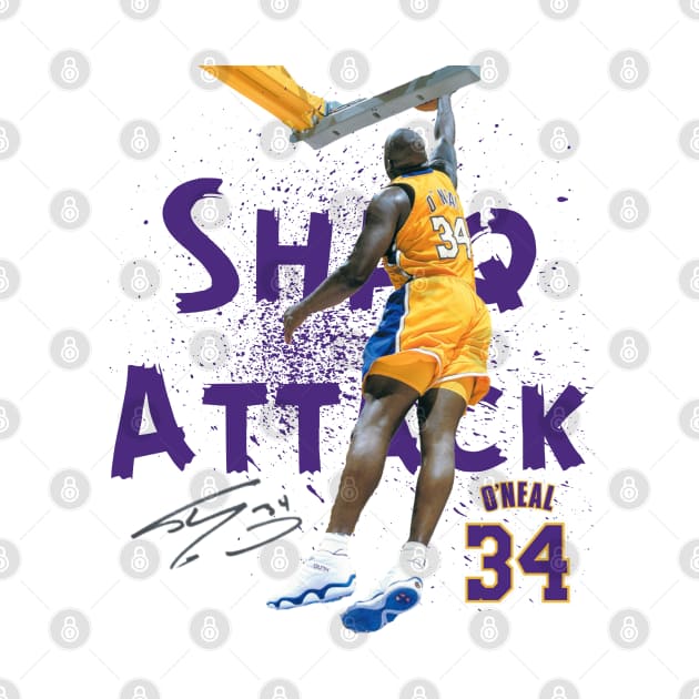 Shaq Attack - Shaquille Oneal - T-Shirt | TeePublic