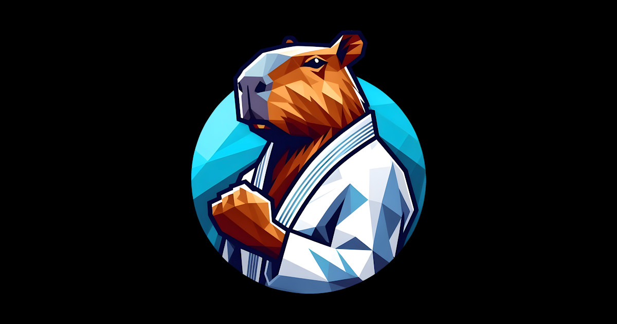 Jiu-Jitsu Capybara - Brazilian Jiu Jitsu - Sticker | TeePublic