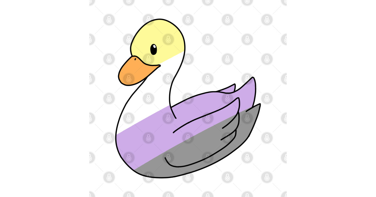 Pastel Nonbinary Duck - Nonbinary - T-Shirt | TeePublic