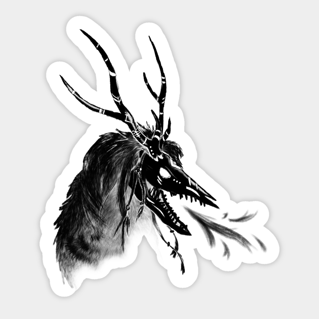 The Black Wendigo - Wendigo - Sticker | TeePublic