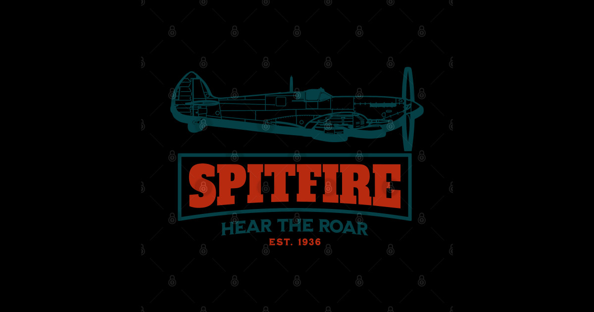 Spitfire - Hear The Roar | WW2 Plane - Spitfire - Sticker | TeePublic