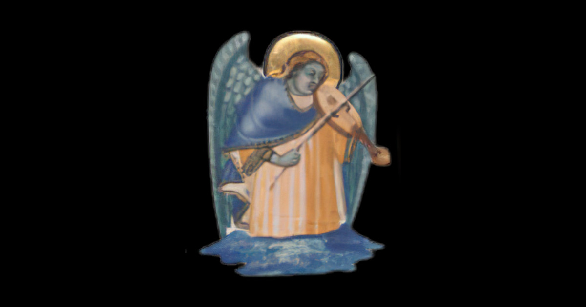 Tiny Violin Angel - Violin - Sticker | TeePublic