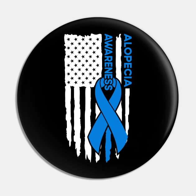 Alopecia Awareness Alopecia Flag - Alopecia Awareness - Pin | TeePublic