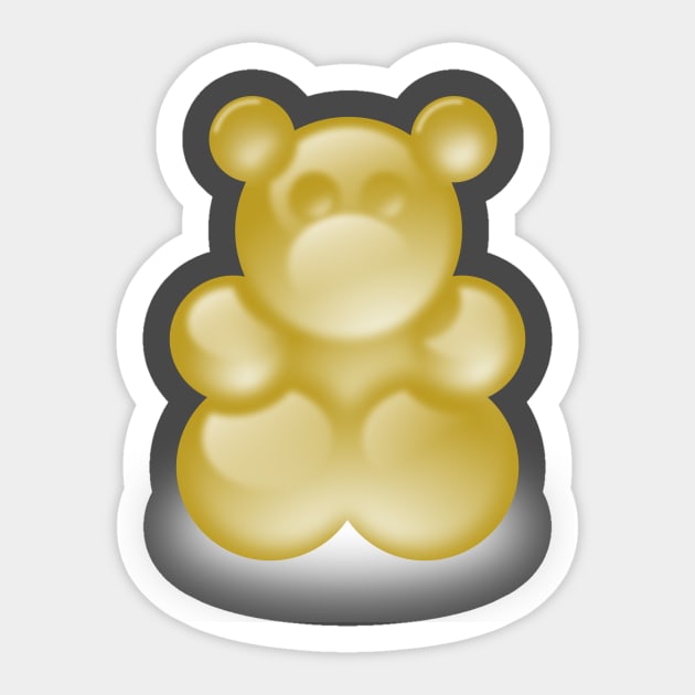 Gold gummy bear - Gummy Bear - Sticker | TeePublic