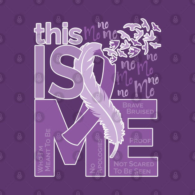 This Is Me - Awareness Ribbon - Feather - Purple - This Is Me - T-Shirt ...