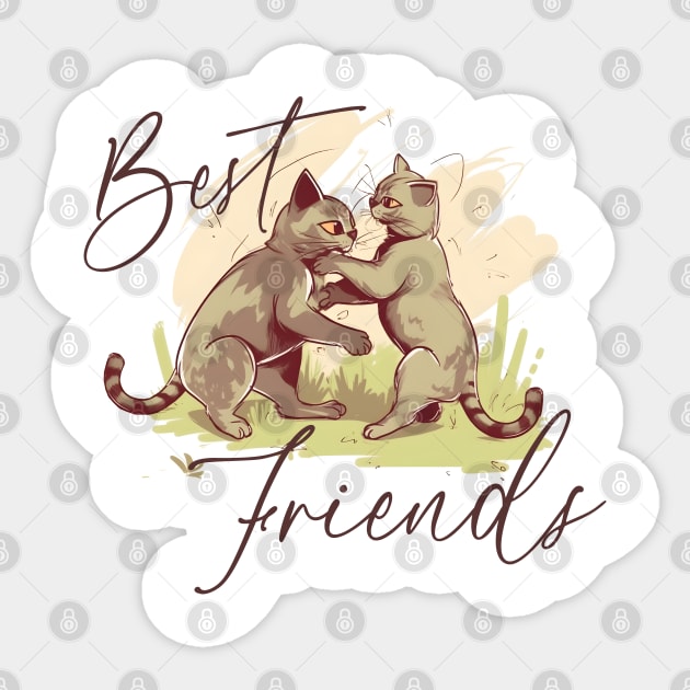 Best Cat Friend - Best Cat Friend - Sticker | TeePublic