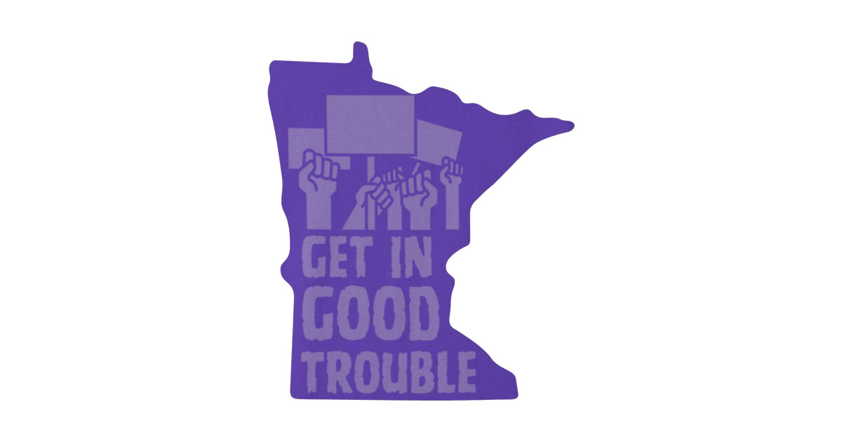 Get in Good Trouble, Minnesota Protest - American Flag - T-Shirt ...
