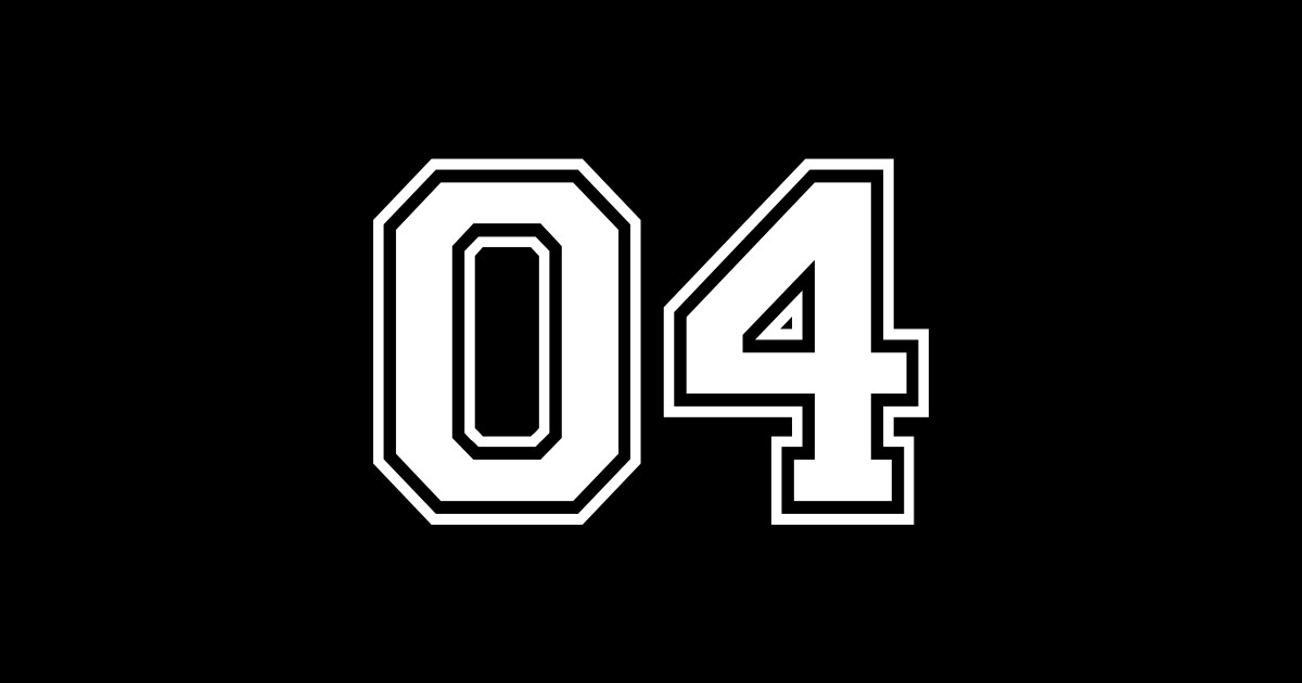 JERSEY NUMBER 04 - Football Jersey - Sticker | TeePublic