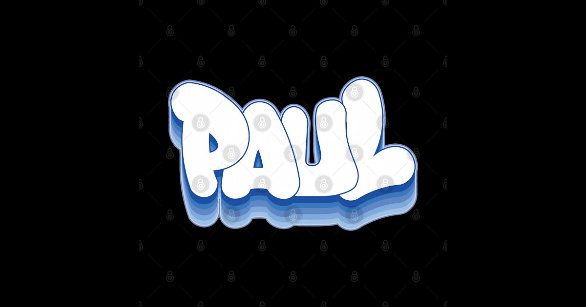 PAUL Graffiti Bubble letter - Paul - Sticker | TeePublic