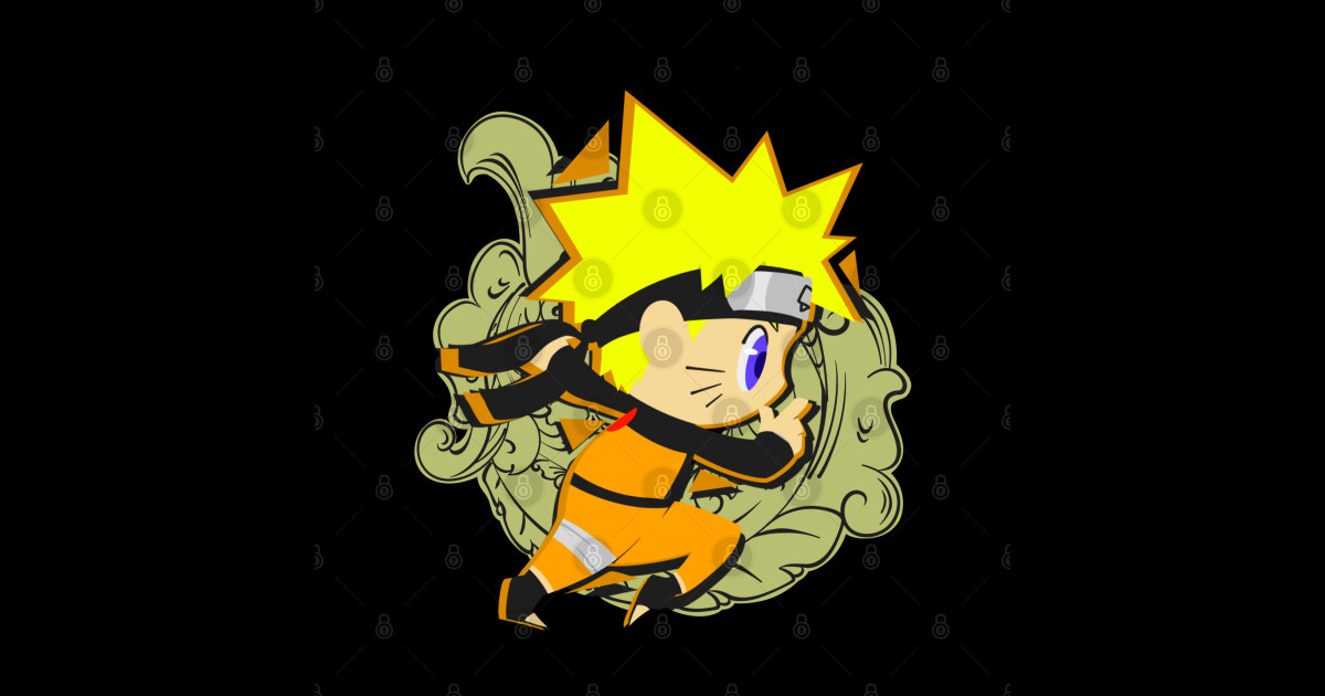 Naruto with a chibi style - Anime And Manga - Sticker | TeePublic