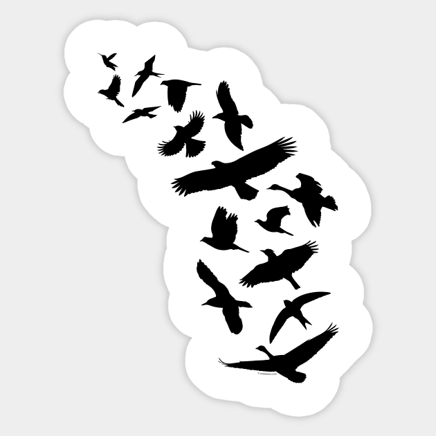 Nature - Flying Birds - Flight - Sticker | TeePublic