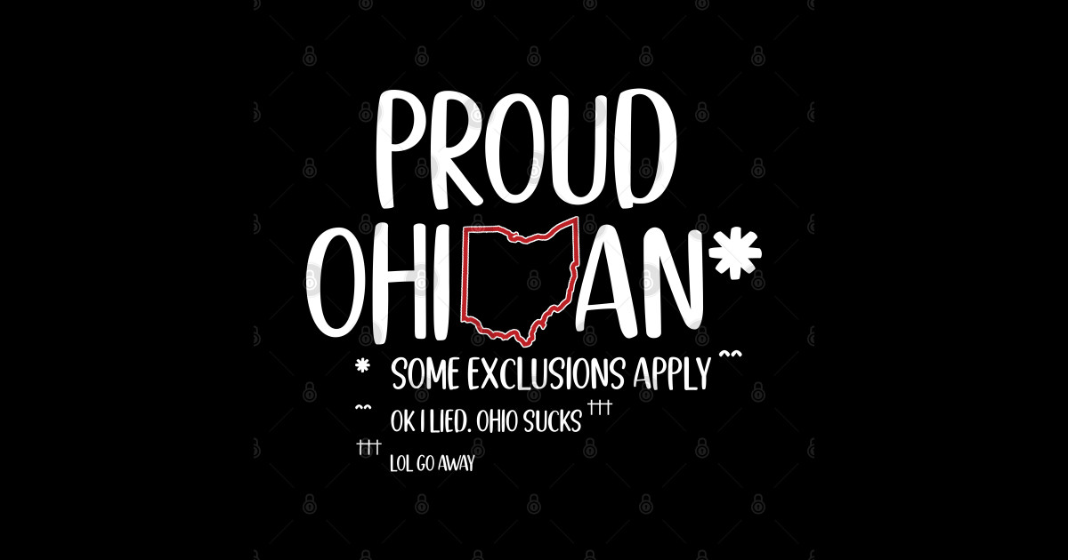 Proud Ohioan | Funny Ohio - Ohio Pride - Sticker | TeePublic