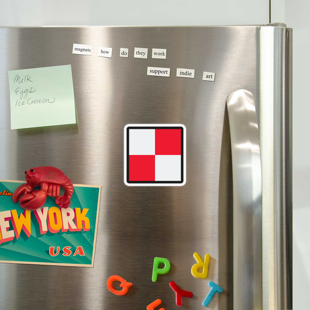 Co. Tyrone White and Red Checkered Fan Flag - Tyrone - Magnet | TeePublic