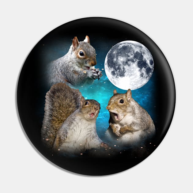 Three Squirrels Howling At The Moon Cute Animal - Squirrels - Pin ...