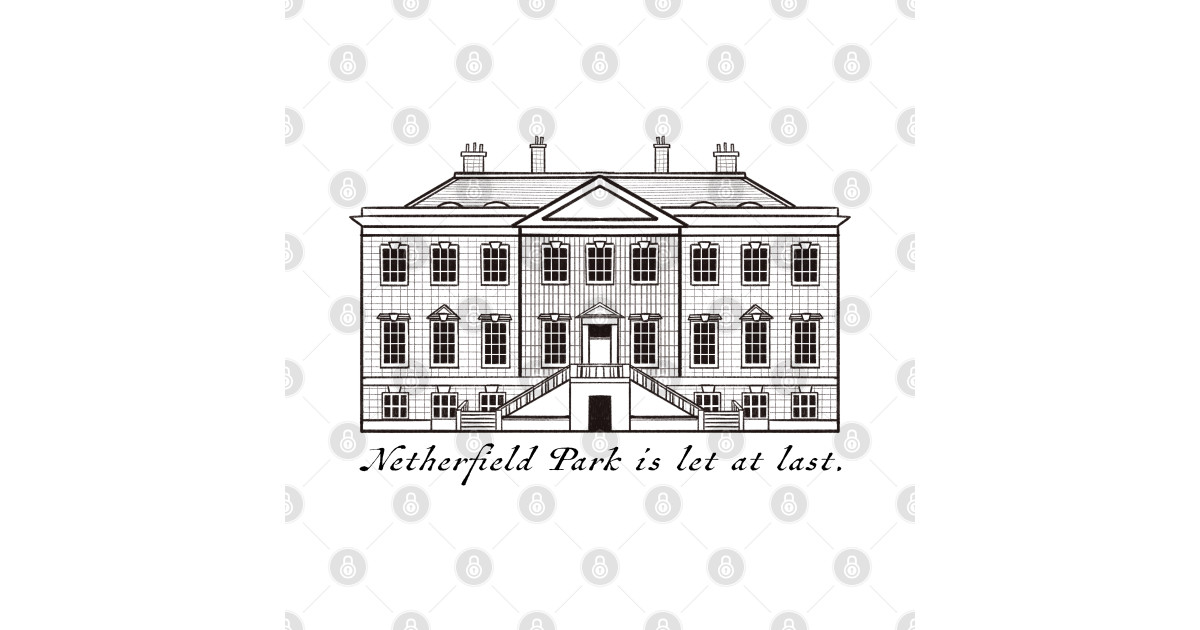 Sketch Drawing of Netherfield Park Pride and Prejudice - Jane Austen ...