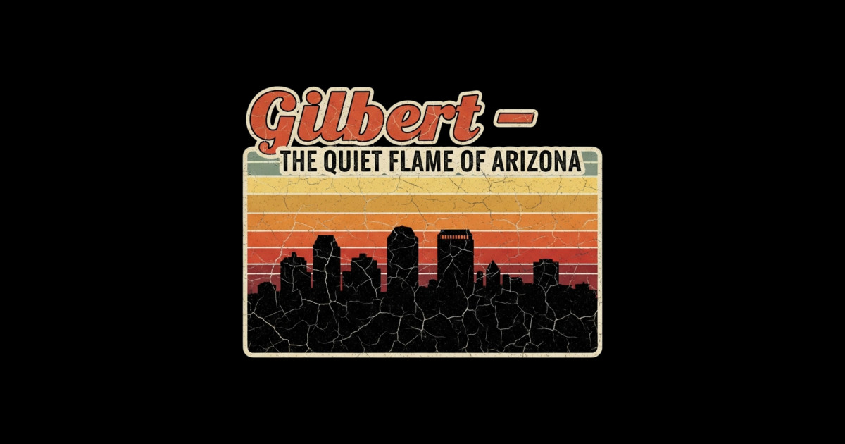 Gilbert Arizona Retro Skyline - Gilbert Arizona Retro Skyline - Sticker ...
