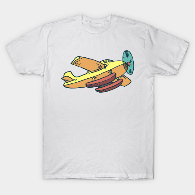 Cartoon Plane Kids | Tshirt & Gift - Flying Plane Cartoon - T-Shirt ...